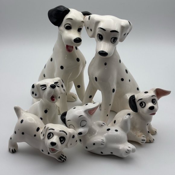 Disney | Accents | Vintage Disney 1 Dalmations Dogs Ceramic Figurines ...